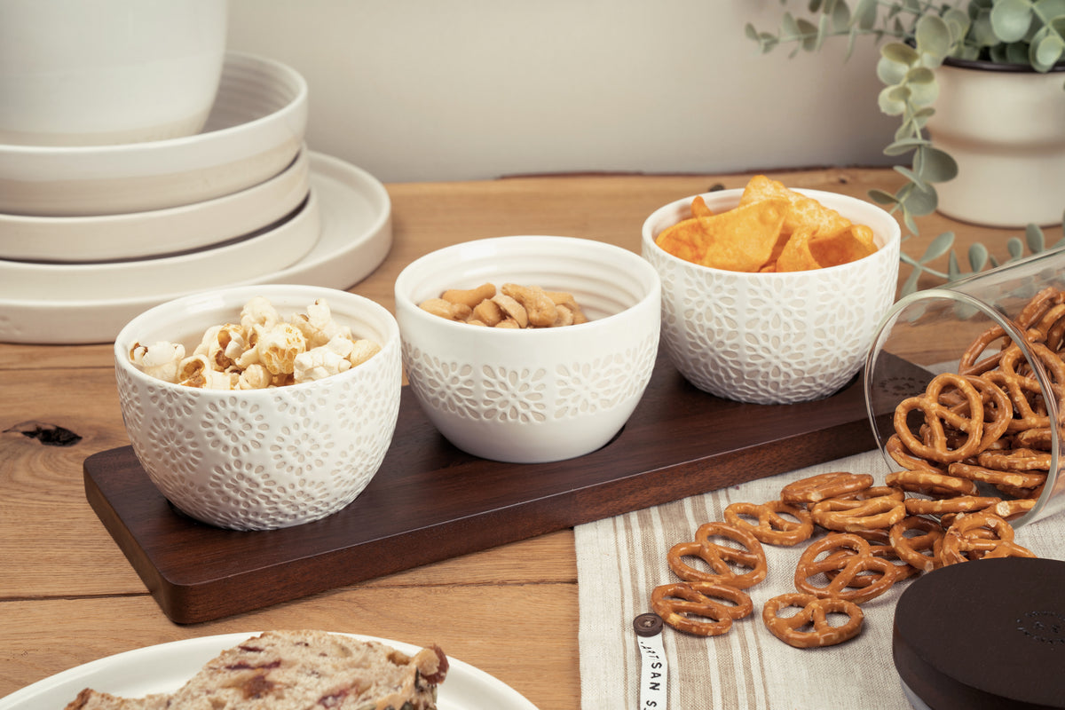ARTISAN STREET Set of 3 Nibble Bowls on board Neutral – Burgess ...