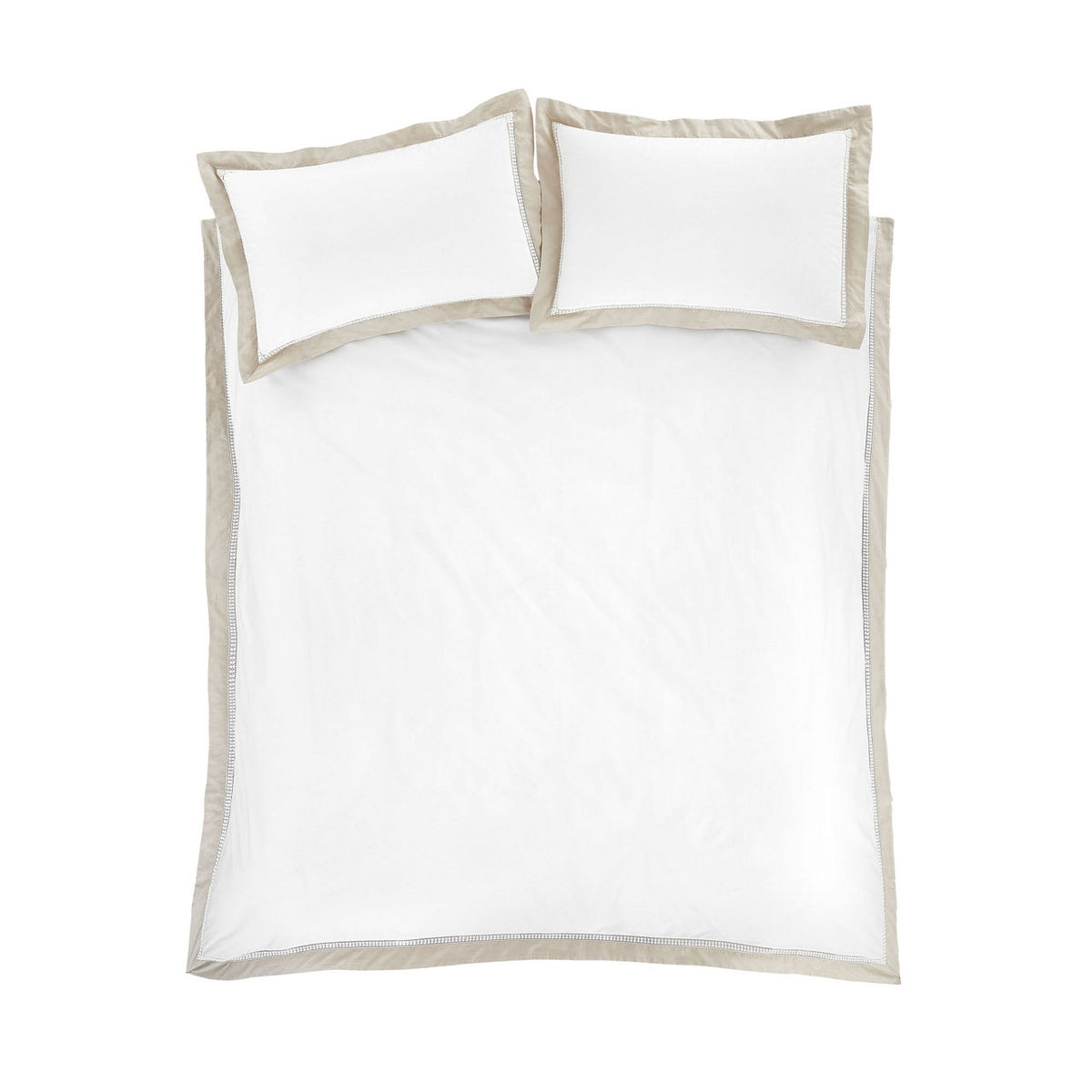 BIANCA Oxford Lace Trim Duvet Set Natural – Burgess Department Store