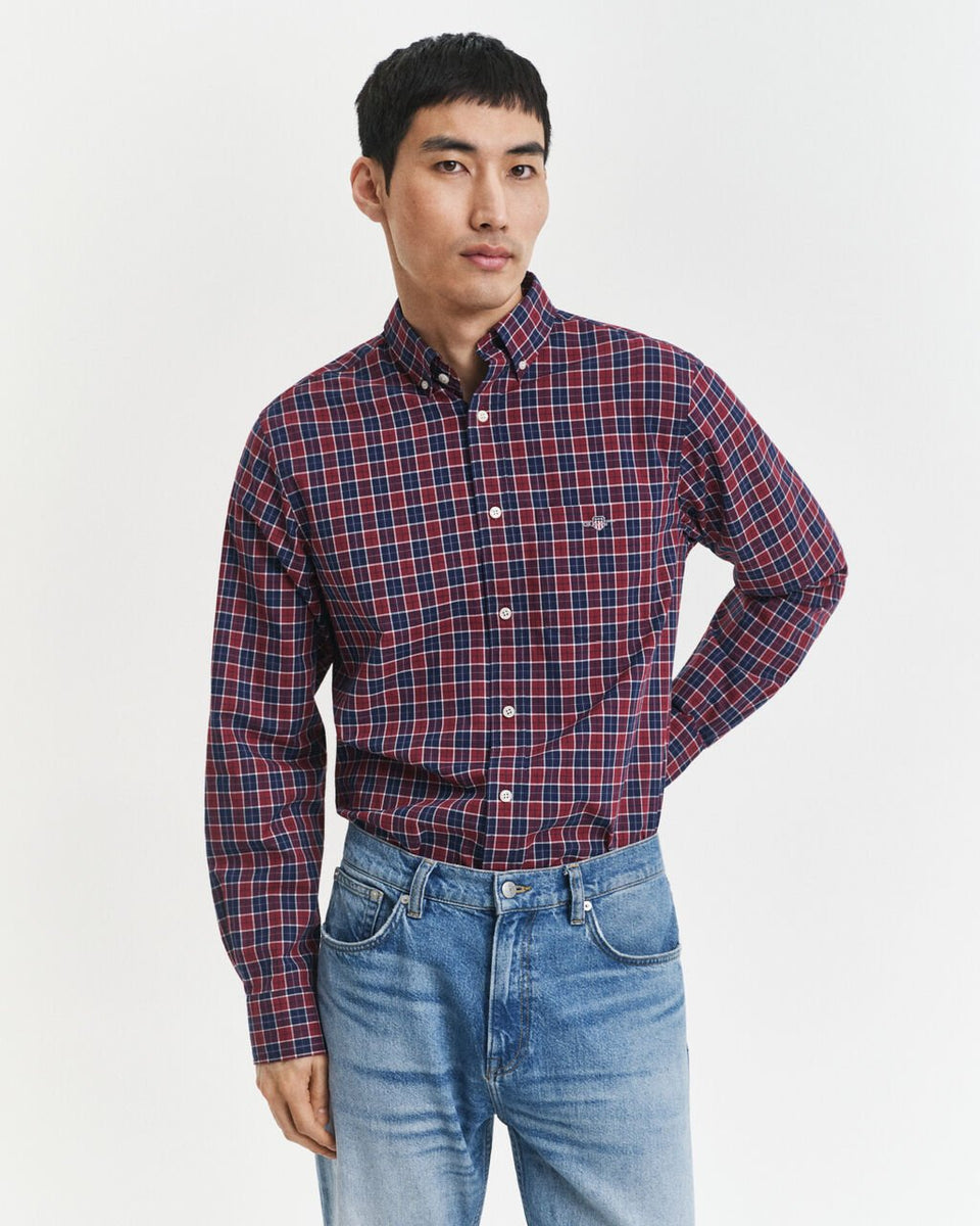 GANT Regular Fit Checked Classic Poplin Shirt 3 Colours to choose from ...