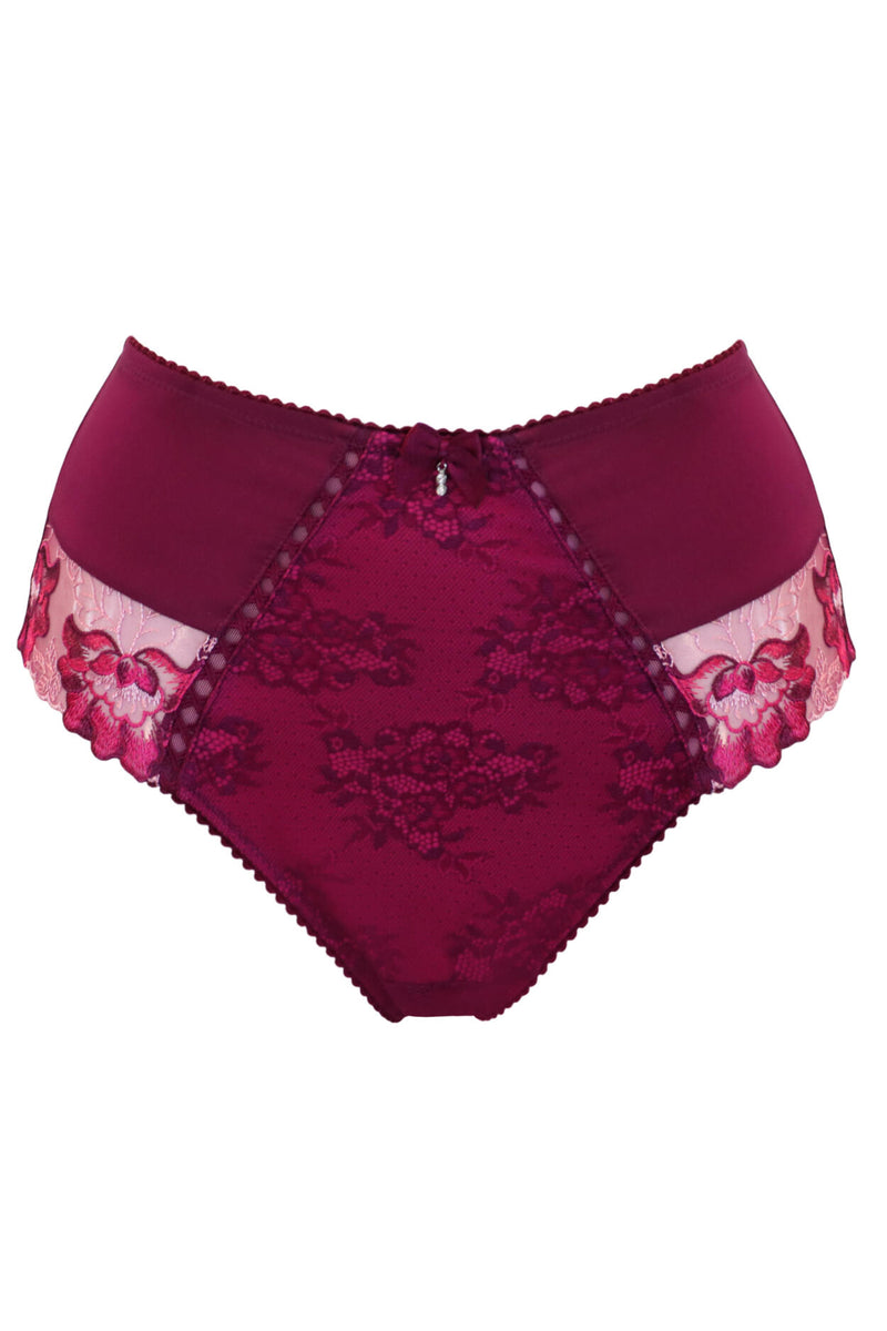 POUR MOI Sofia Lace Embroidered Deep Brief Berry – Burgess Department Store