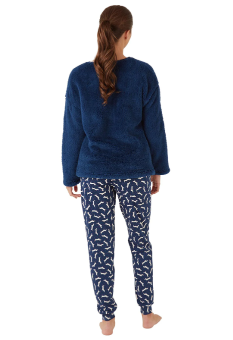 INDIGO SKY Fleece Pyjamas Navy – Burgess Department Store