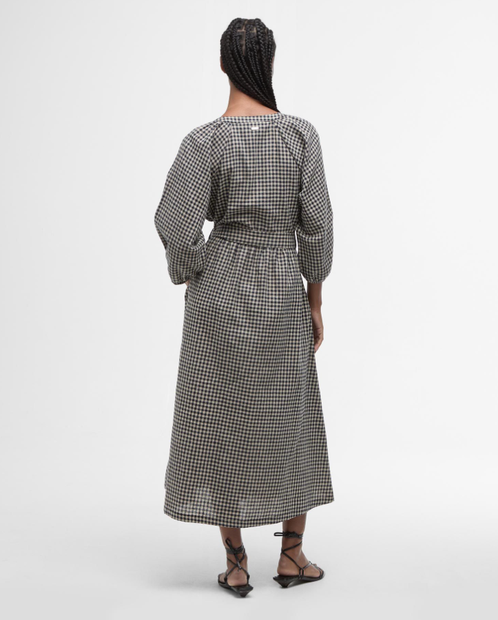 BARBOUR Suri Midi Dress Navy/Sand – Burgess Department Store