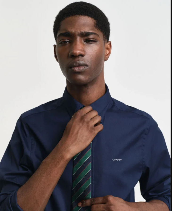 GANT Skimfit Pinpoint Oxford Shirt Navy – Burgess Department Store