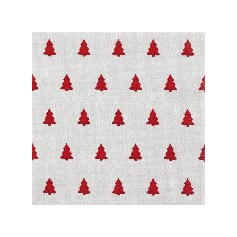 EDDINGTONS Christmas Linen Trees Red Paper Napkins – Burgess Department ...